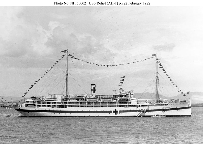 USS Relief (AH-1): Photographs