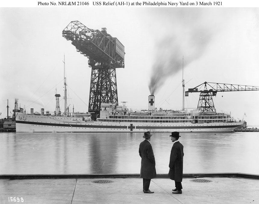 USS Relief (AH-1): Photographs