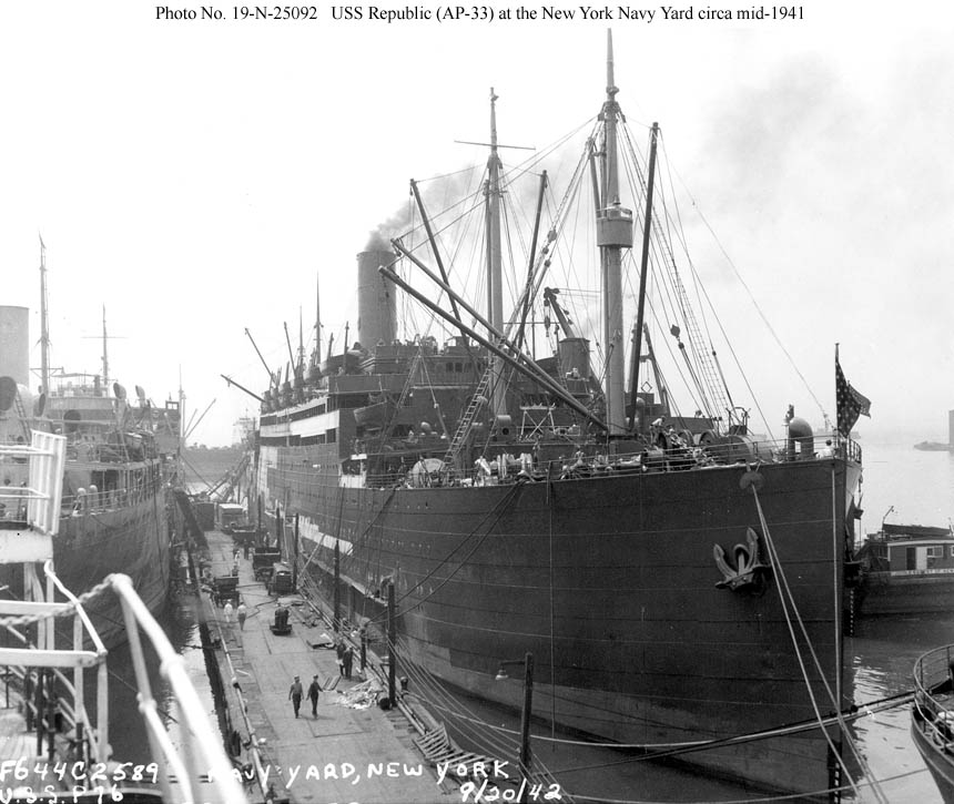 USS Republic (AP-33): Photographs