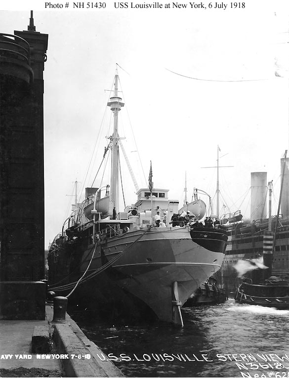 USN Ships--USS Saint Louis (1898) and USS Louisville (ID # 1644), 1918-1919