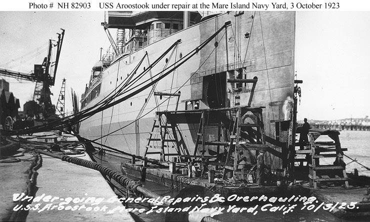 USN Ships--USS Aroostook (CM-3) -- On Board and Close-up Views taken in ...