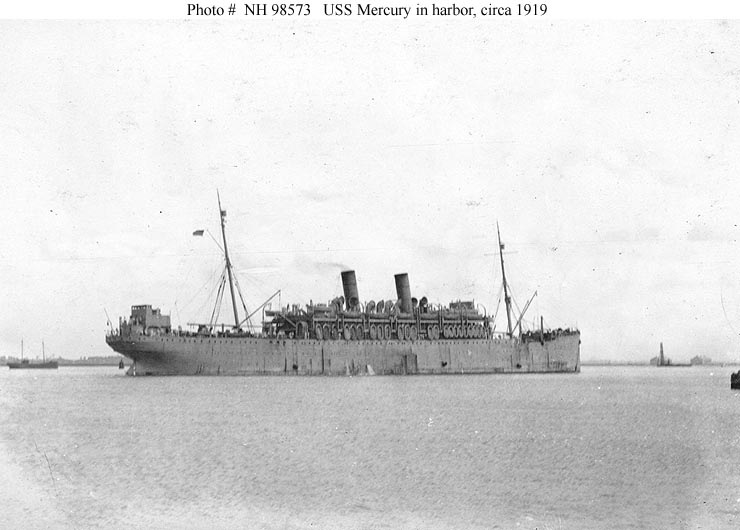 USN Ships--USS Mercury (ID # 3012) -- Views taken in 1919