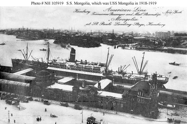 Civilian Ships--Mongolia (Passenger-Cargo Steamship, 1904)